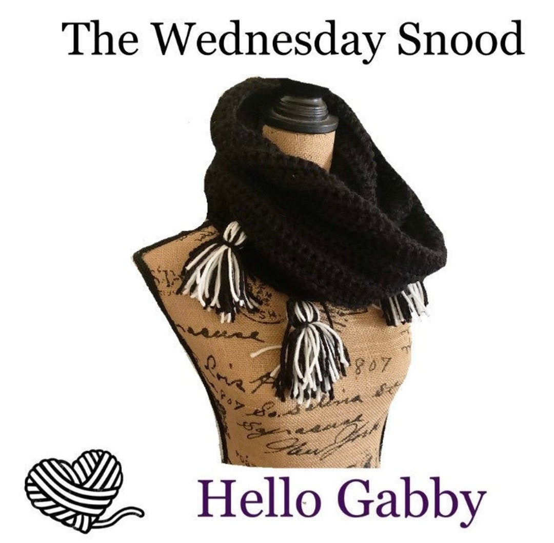 Wednesday Snood Netflix Crochet Goth Clothing Huntress Shawl Yoga ...