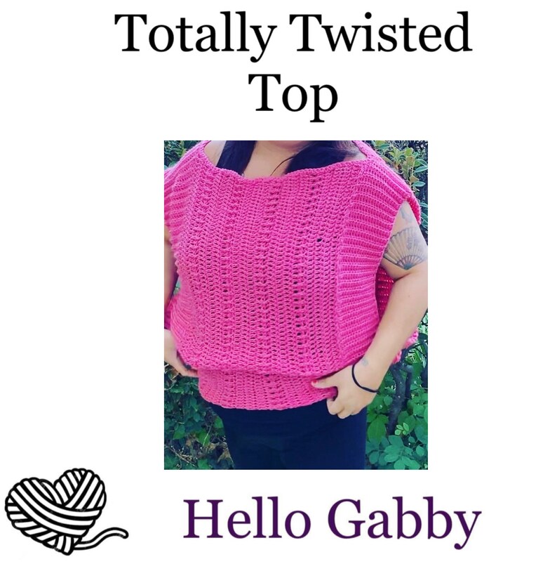 Totally Twisted Top Small to 3X Crochet PATTERN Bundle PDF Huntress ...