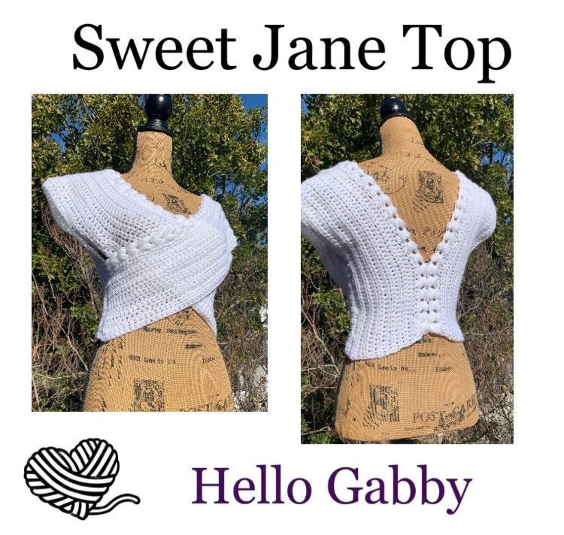 Crochet Top PATTERN: Crop Boho Nursing Top All Size Bundle (PDF) Sweet ...