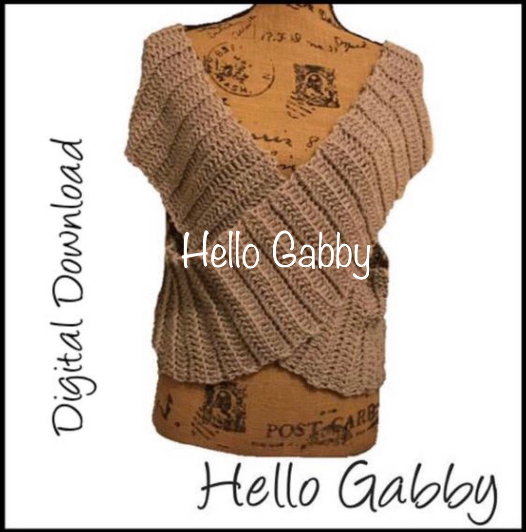 Cross Body Wrap CROCHET PATTERN PDF Small Thru 5X Poncho Shawl Cowl ...