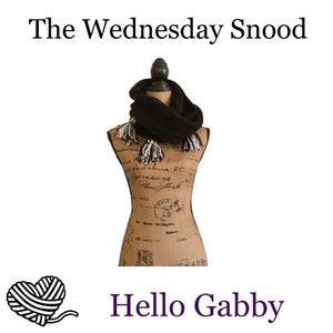 Wednesday Snood Netflix Crochet Goth Clothing Huntress Shawl Yoga ...