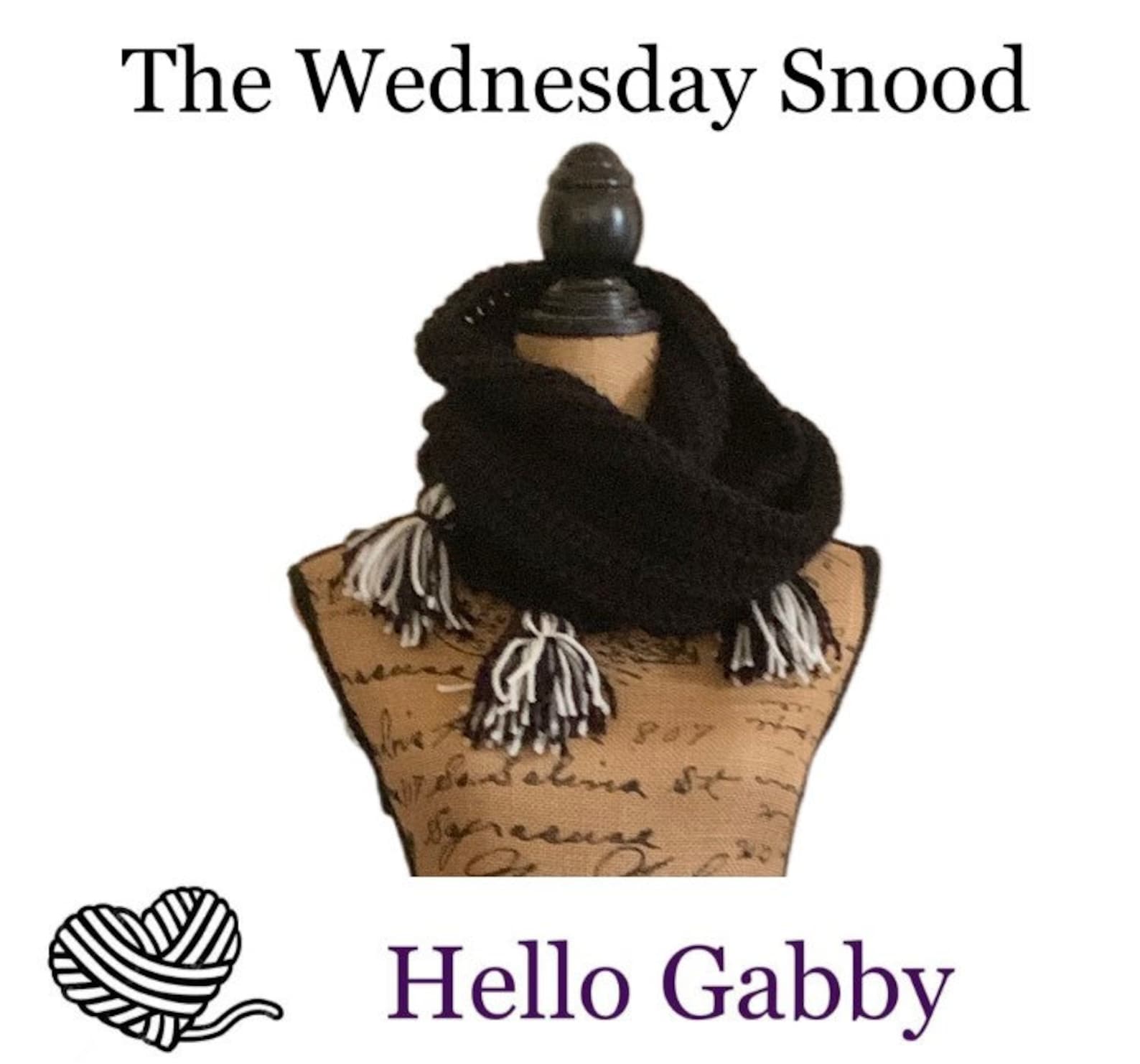 Wednesday Snood Netflix Crochet Goth Clothing Huntress Shawl Yoga ...