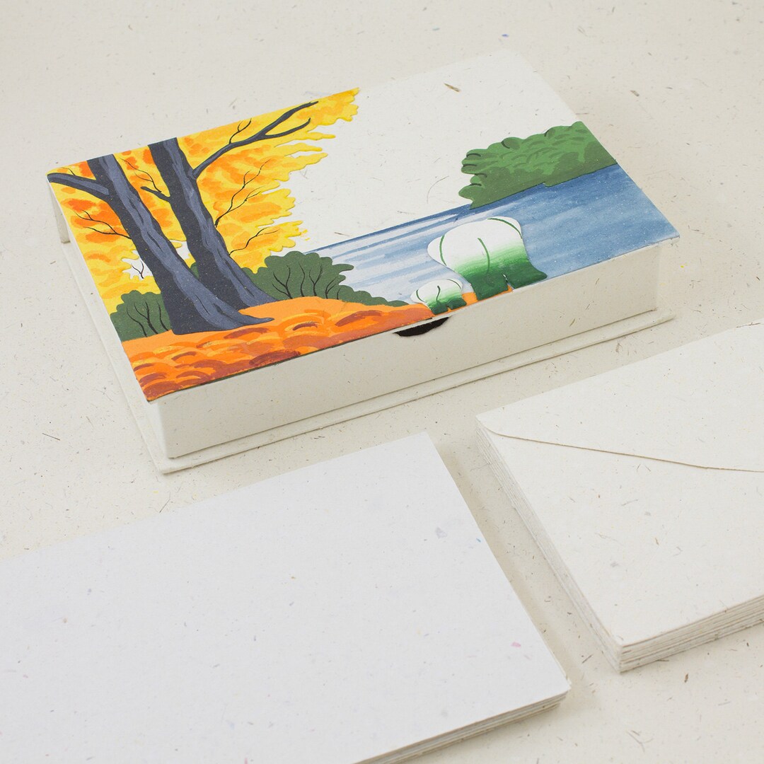 Artisan-crafted Elephant Dung Paper & Envelopes - White Elephant Themed ...
