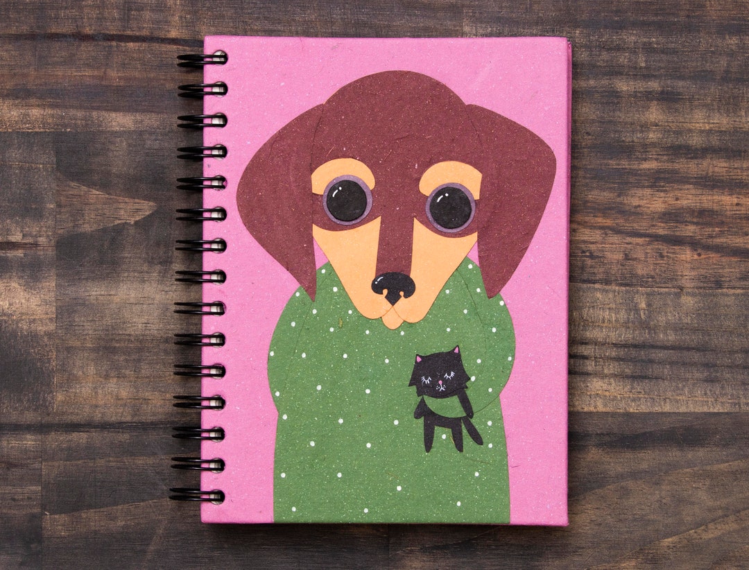 Mr. Ellie Pooh Elephant Dung Paper danny the Dachshund Large Notebook ...