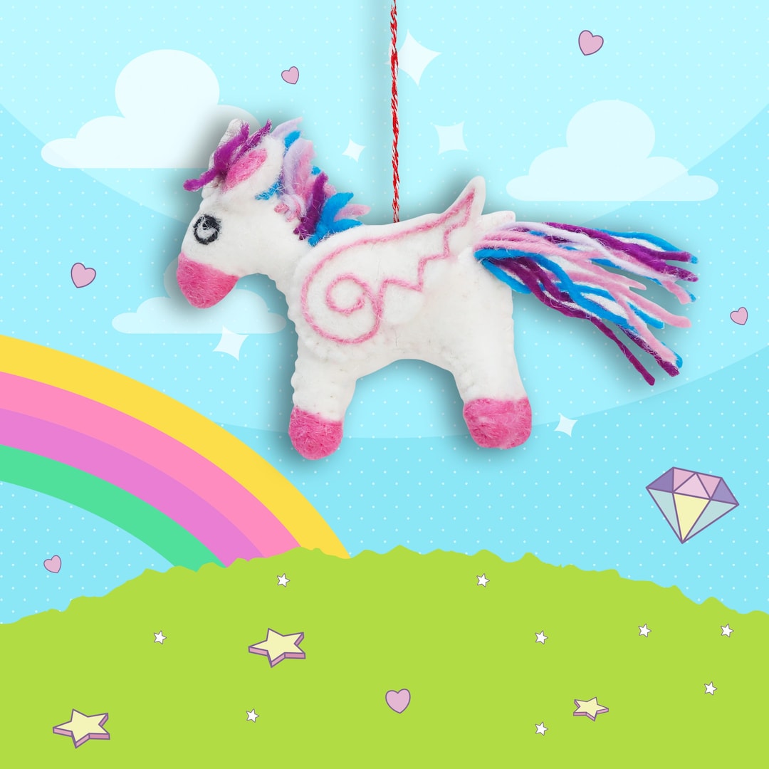 Felt Ornament - Tuft Unicorn - Etsy