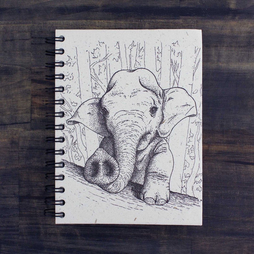 Eco-friendly Baby Elephant Large Notebook - Elephant Dung Paper by Mr ...