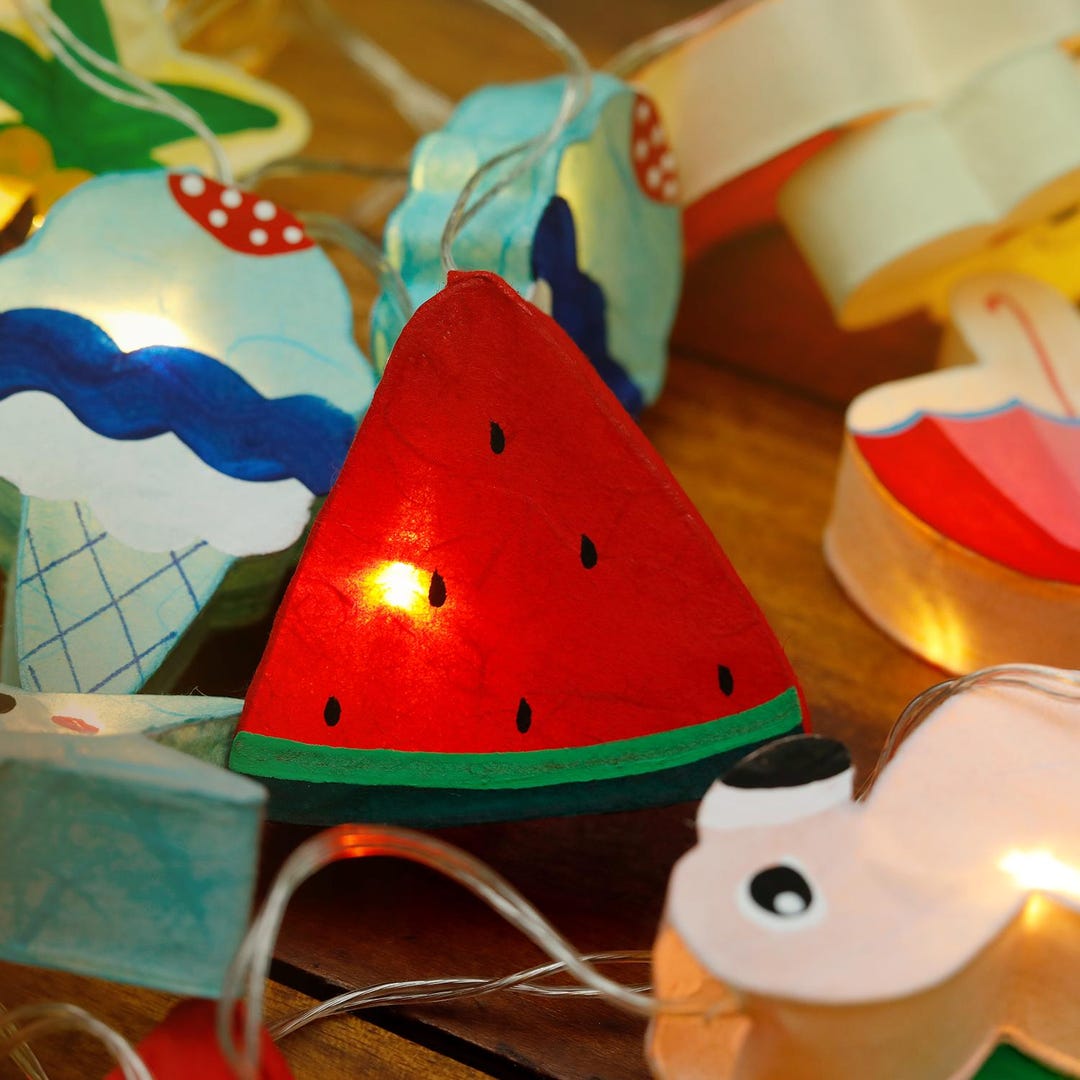 Summer-themed String Lights – 8 Ft LED Lights With Flamingo, Pineapple ...