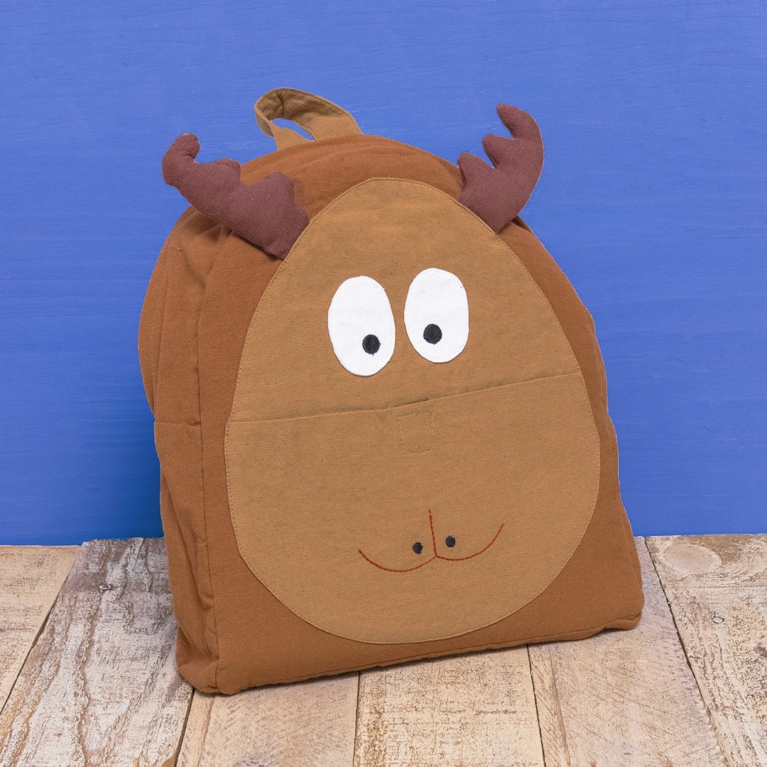 Cute Kids' Backpack With Moose Design - Mr. Ellie Pooh Handcrafted - Etsy