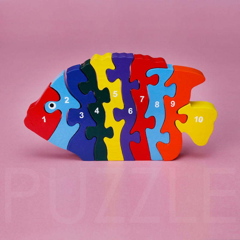 Wood Fish Puzzle - Etsy