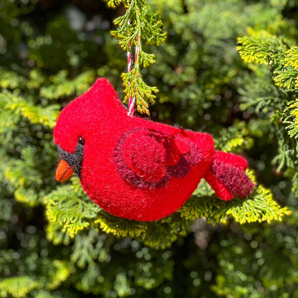 Cardinal Felt Ornament - Etsy