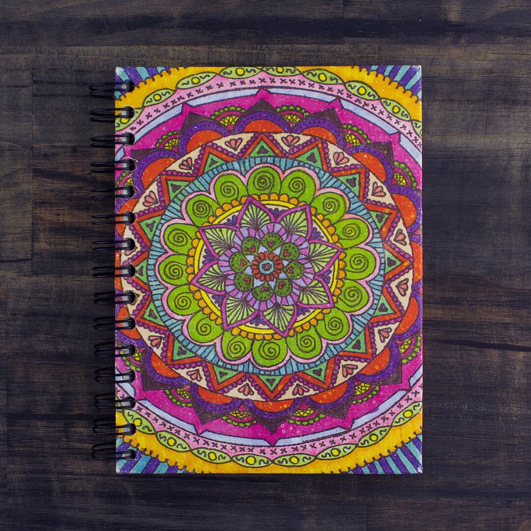 Whimsical Elephant Dung Paper Notebook With Valentina Mandala Design ...