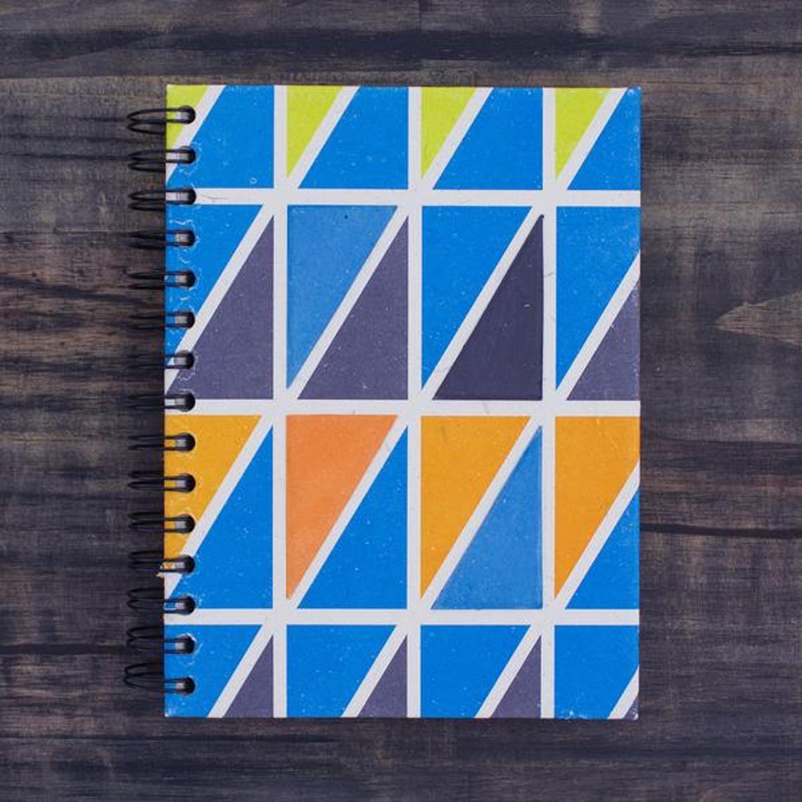 Mr. Ellie Pooh Elephant Dung Paper Mave Triangle Notebook - Etsy