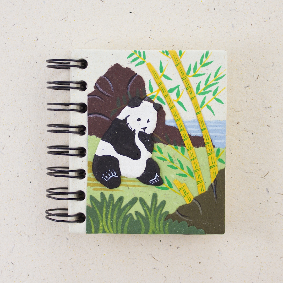 Panda Pocket: Eco-friendly Notebook - Elephant Dung Paper Wildlife by ...