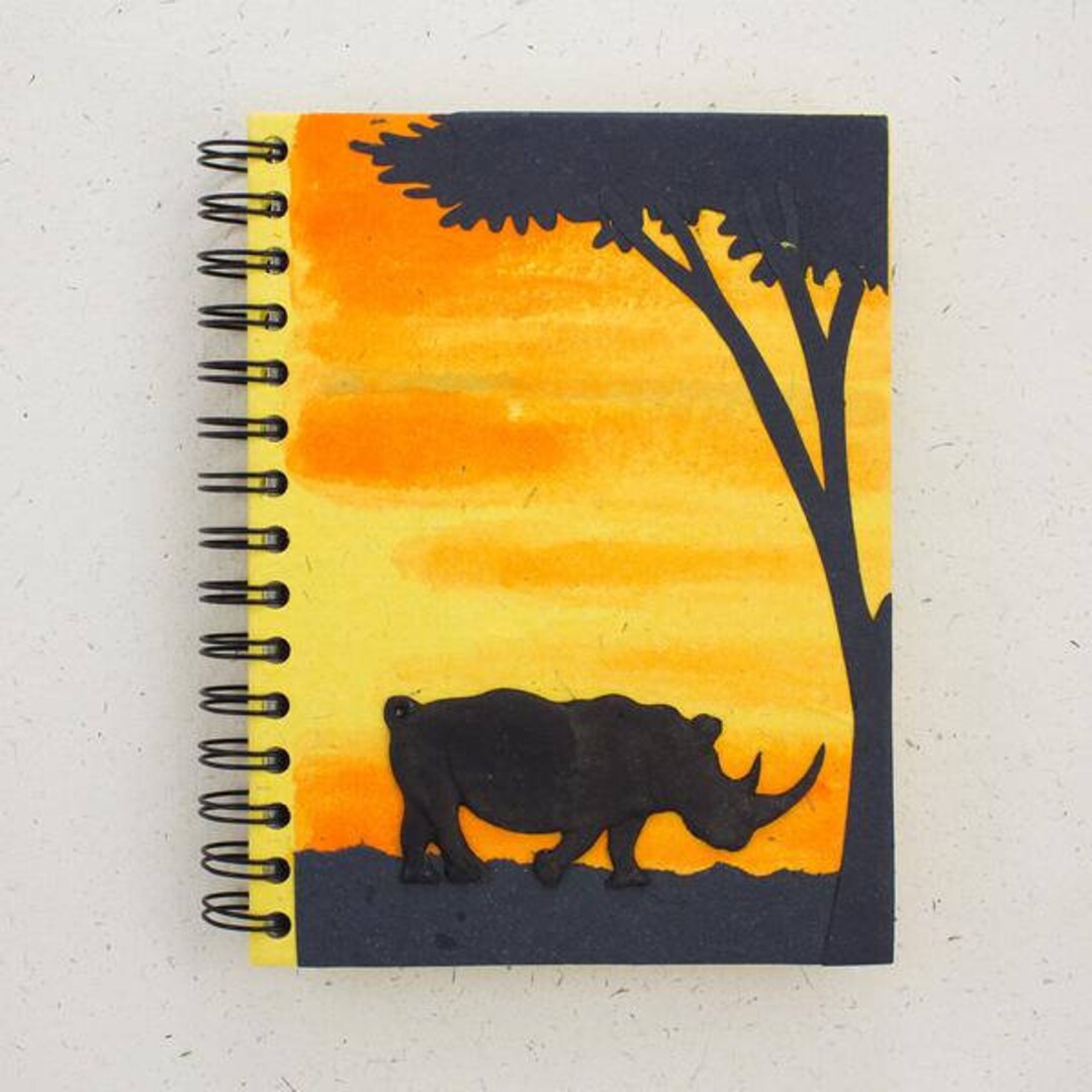 Artisan Crafted Rhino Notebook Eco-friendly Elephant Dung Paper - Etsy