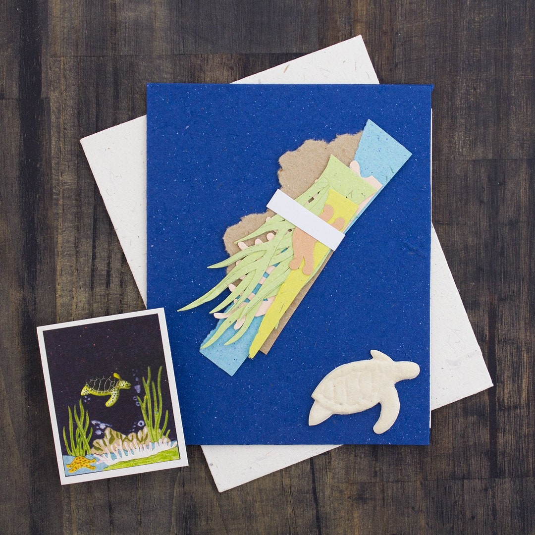 Eco-friendly Sea Turtle Do-it-yourself Greeting Card Kit by Mr. Ellie ...