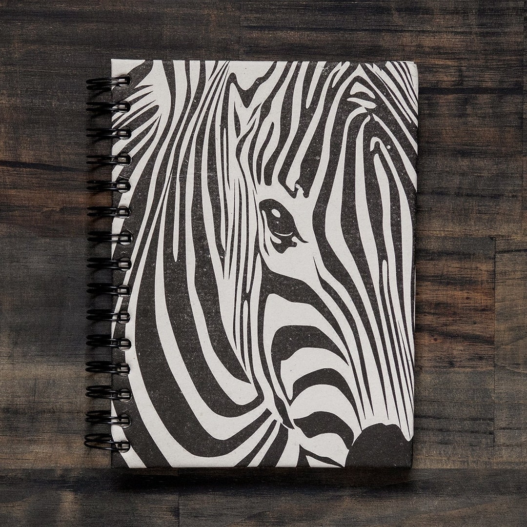 Mr. Ellie Pooh's Eco-conscious Elephant Dung Paper Zebra Notebook - Etsy