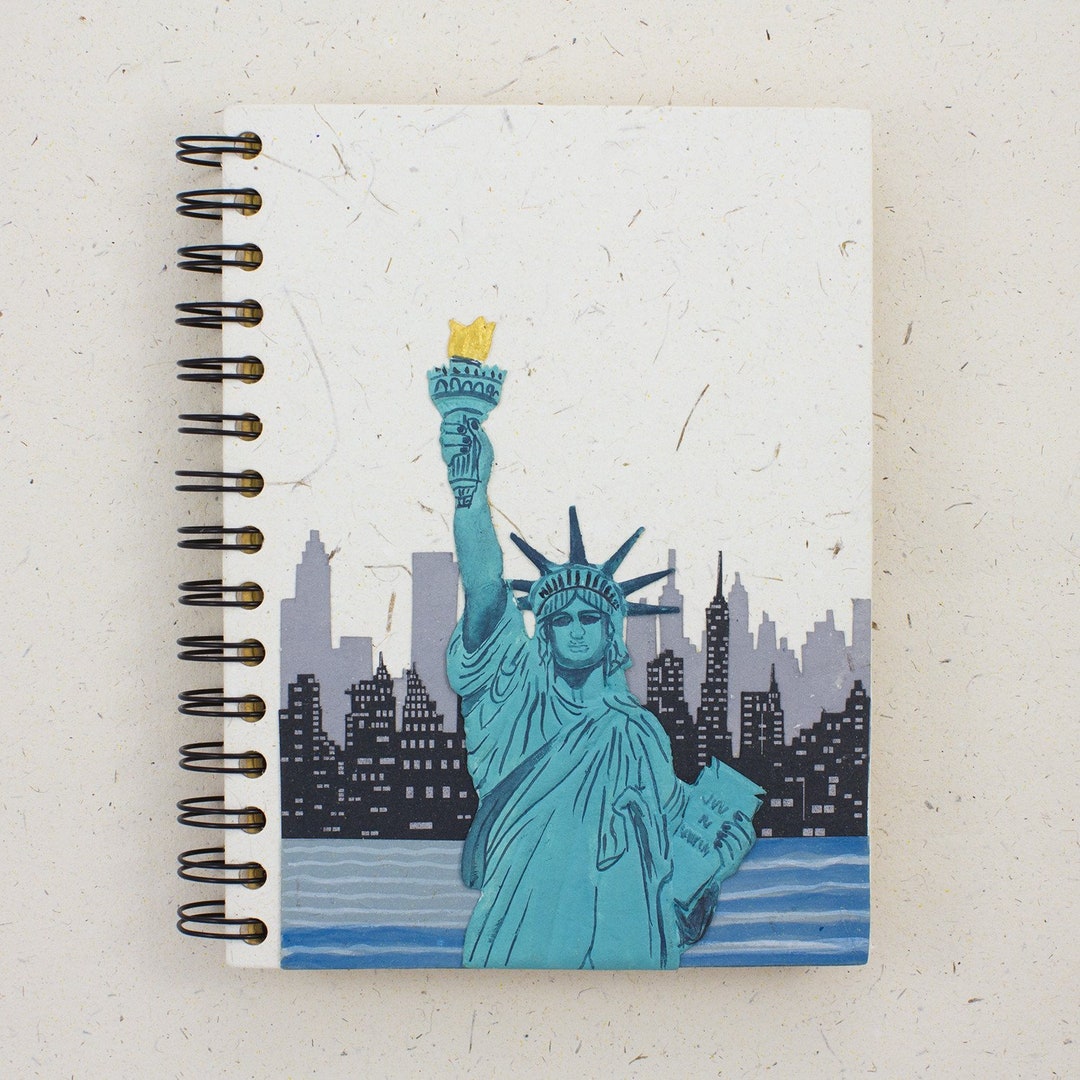 Statue of Liberty Notebook – Handmade Elephant Dung Paper, Eco-friendly ...