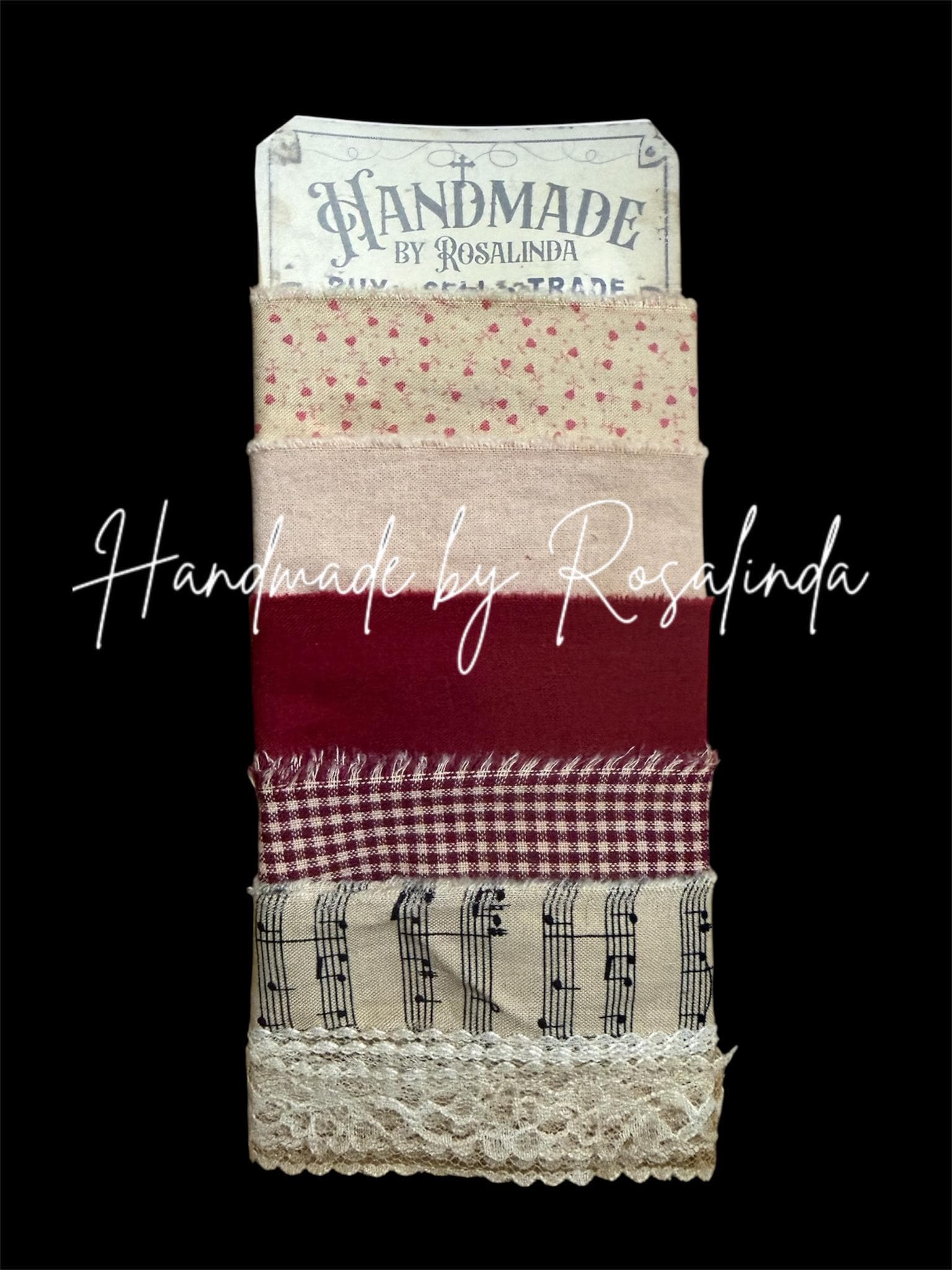 Grungy-coffee Stained Fabric Strips and None Grungy Option Available ...