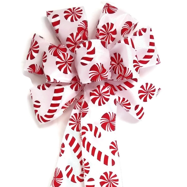 Candy Cane Bow - Etsy