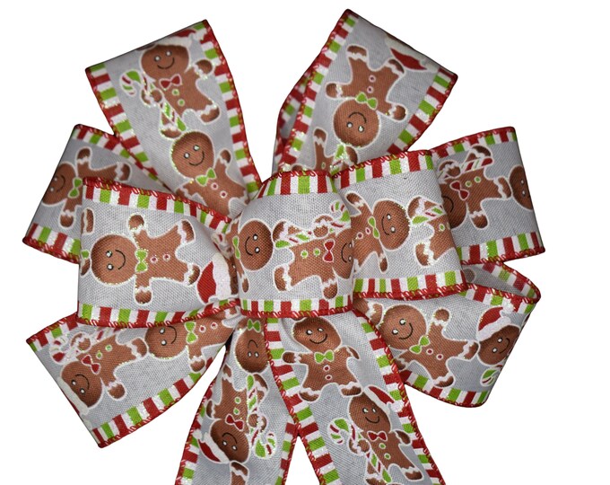 Gingerbread Bow, Gingerbread Girl, Brown Christmas Bow, Christmas Hair ...