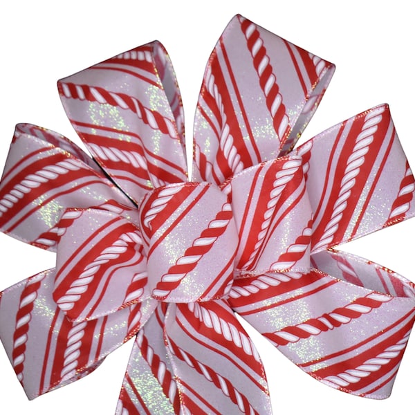 Candy Cane Bow - Etsy