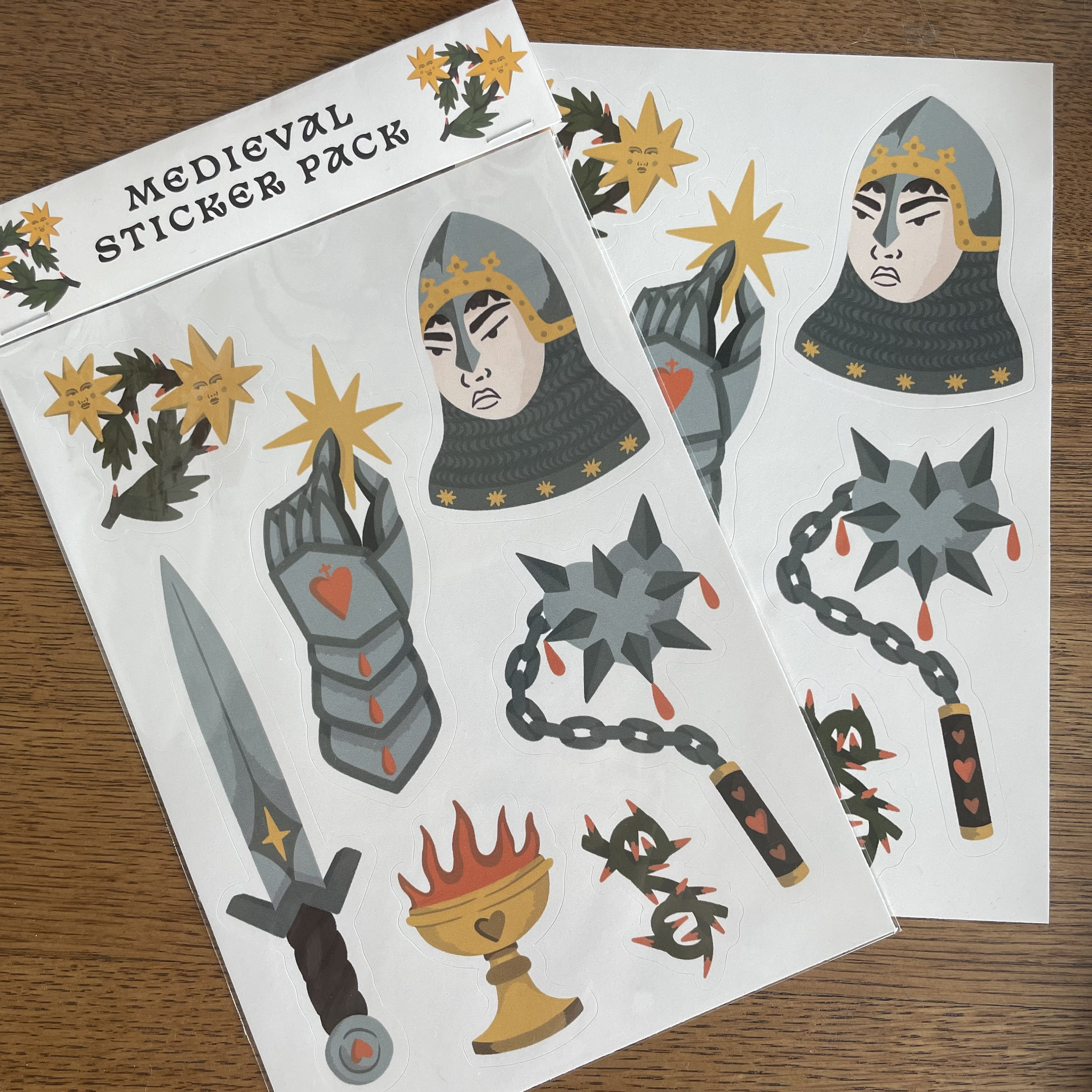 Medieval Sticker Sheet - Etsy