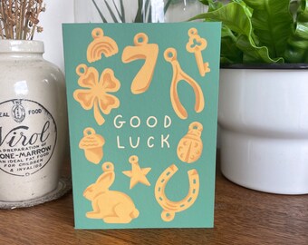 Good Luck Greeting Card Lucky Charms Greeting Card Graduation New Job ...