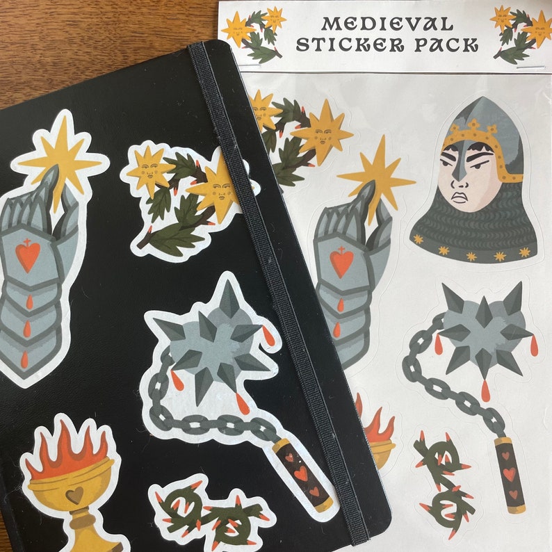 Medieval Sticker Sheet - Etsy