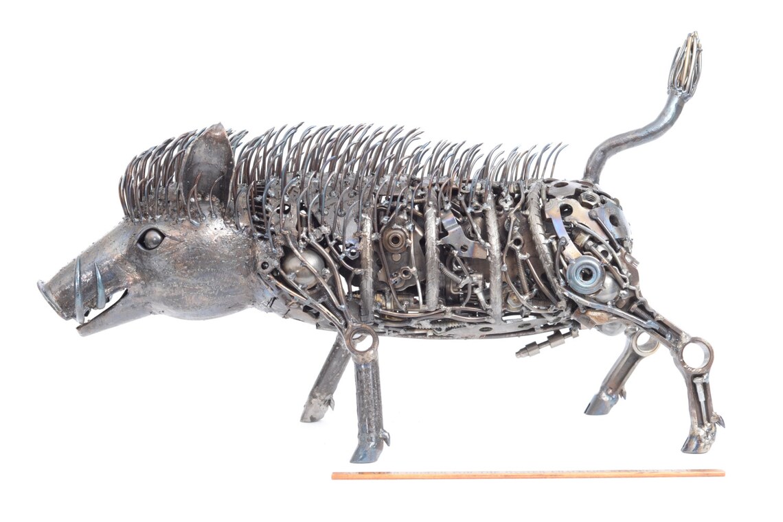 Recycled Metal Wild Pig Boar Razorback Machine Parts - Etsy