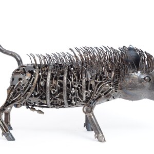 Recycled Metal Wild Pig, Boar, Razorback, Machine Parts, Aggressive - Etsy