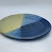 Stoneware Tri-color Plate | Blue & Yellow Plate | Handmade Plate ...