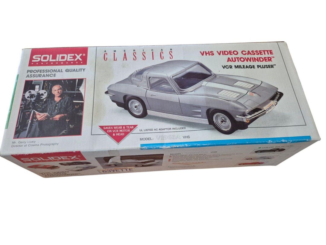 Solidex VTG 92 Classics VHS Video Cassette Autowinder '63 Corvette ...