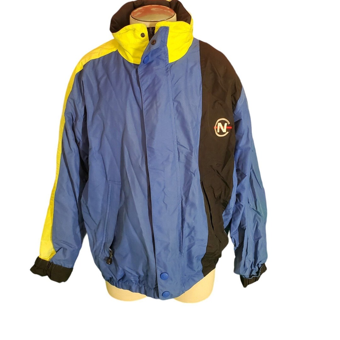 Nautica Men's Vintage Jacket Hooded Reversible Jacket Blue Black Sz XL ...
