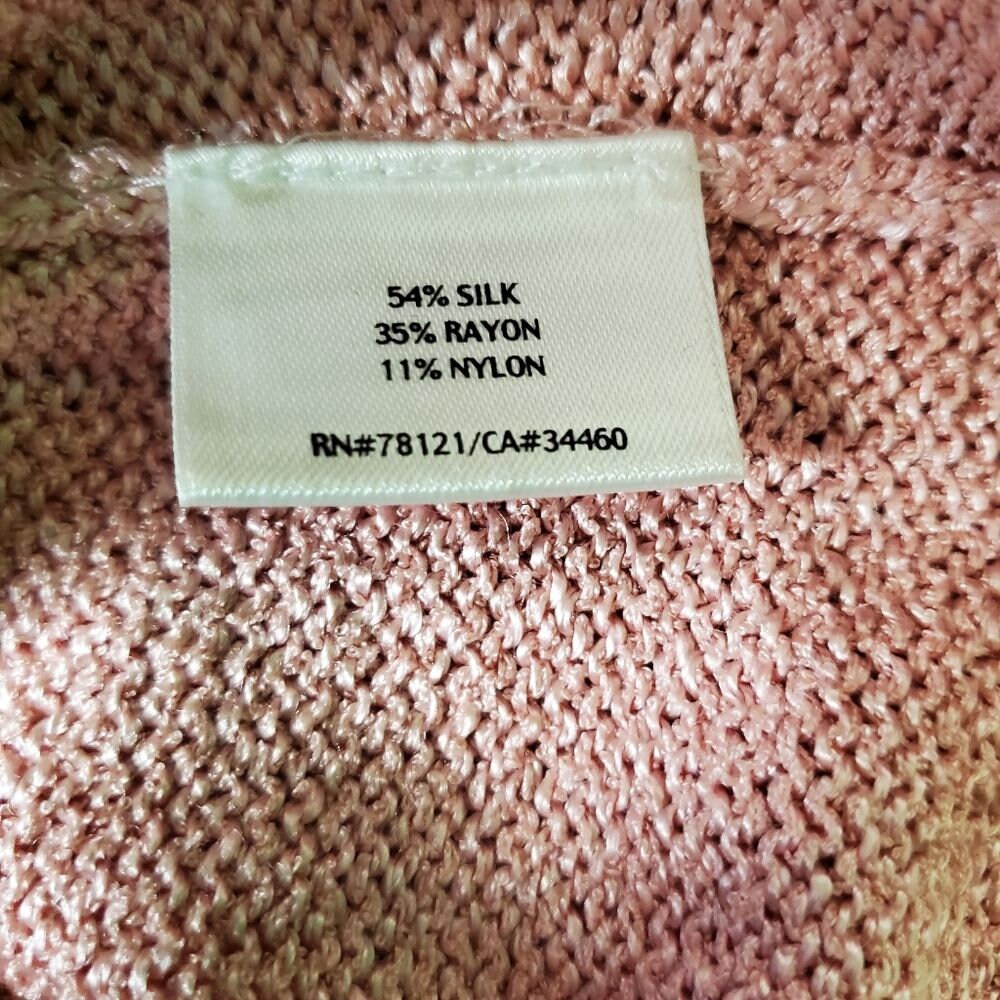 Eileen Fisher Pink Silk Knit Cardigan Sweater With Pockets Sz L - Etsy