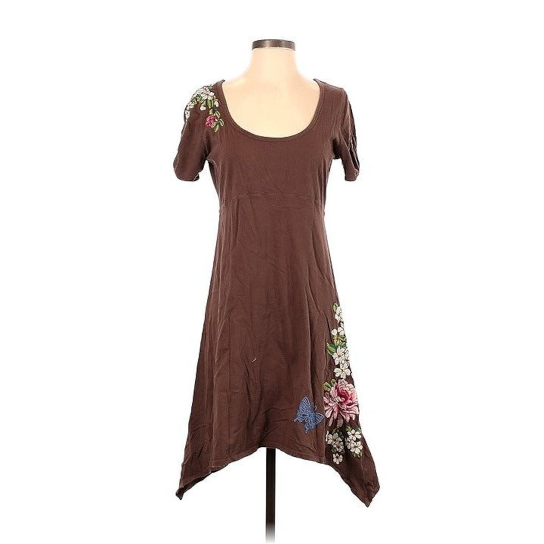 Johnny Was Boho Embroidered Cotton Floral Dress S - Etsy