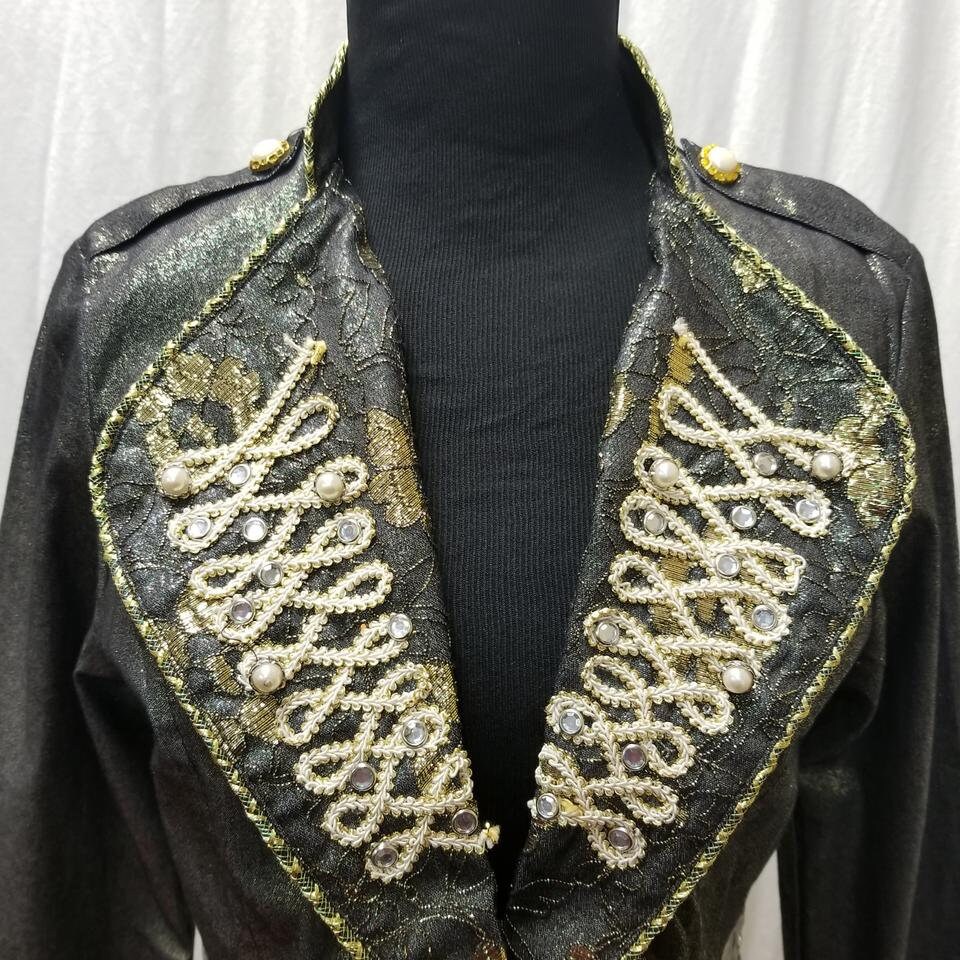 GRIFFLIN PARIS Metallic Art to Wear Embroidered Rhinestone/pearls ...