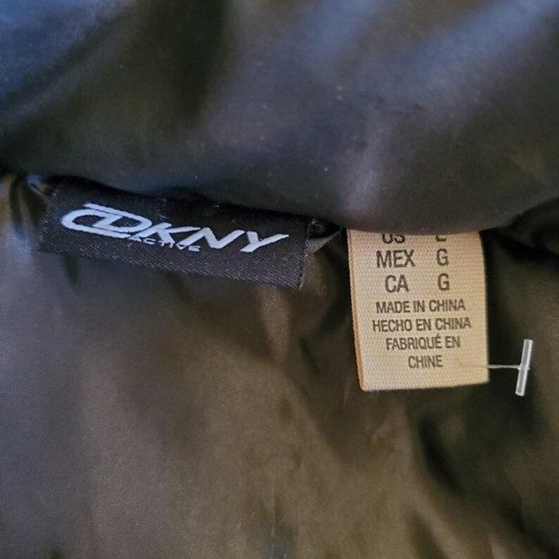 DKNY Puffer Coat Down Filled Packable Mock Neck Bronze Sz L - Etsy