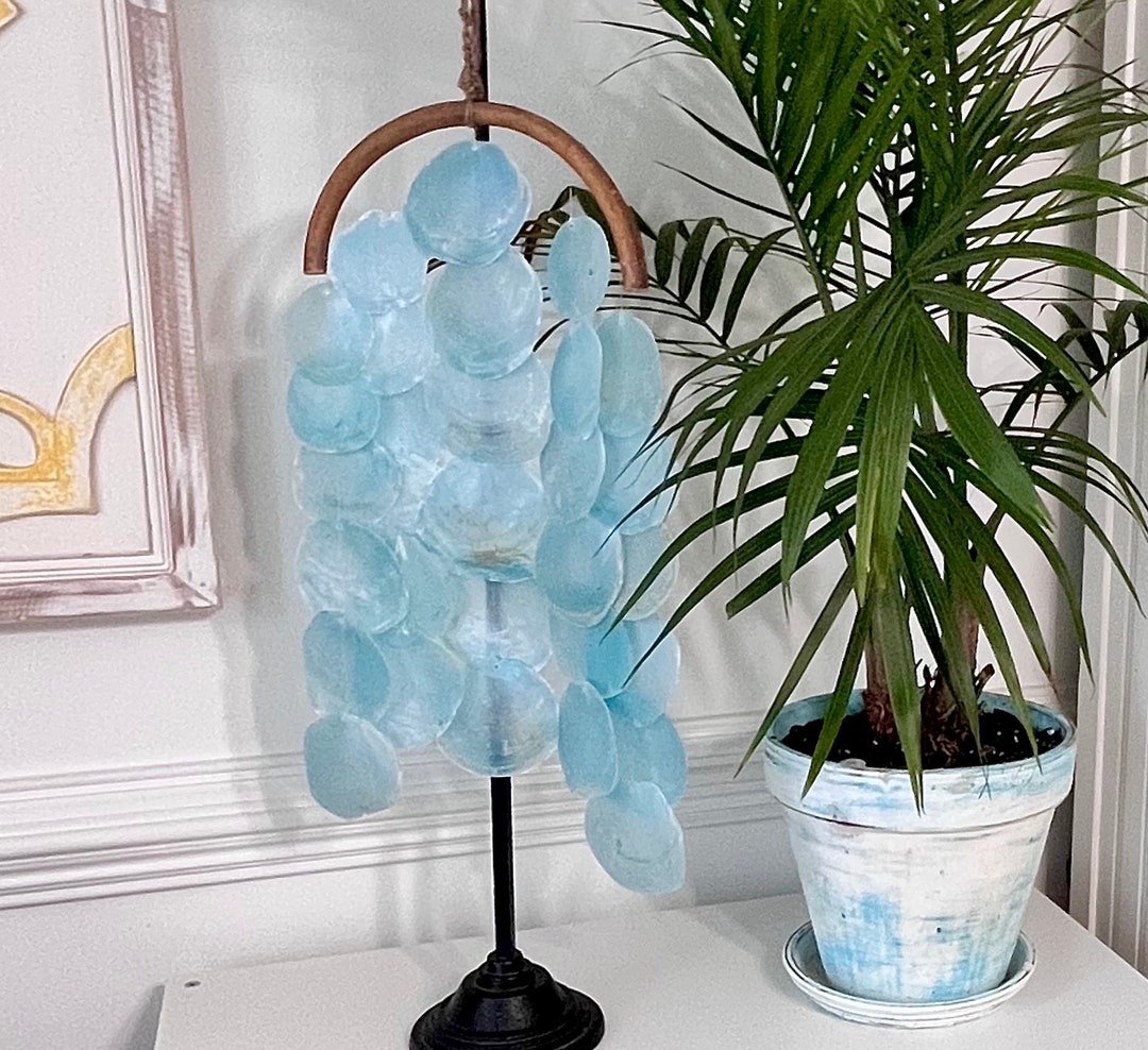 Seashell Wind Chimes, Beach Decor, Beach Wall Art, Coastal Decor, Capiz ...