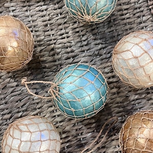 Capiz Shell Net Ball Ornaments, Beach Christmas Shell Ball Ornament ...