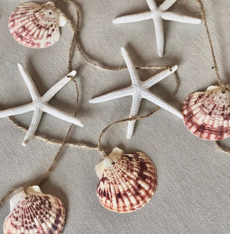 Starfish Garland Beach Decor Beach Garland Shell Garland | Etsy