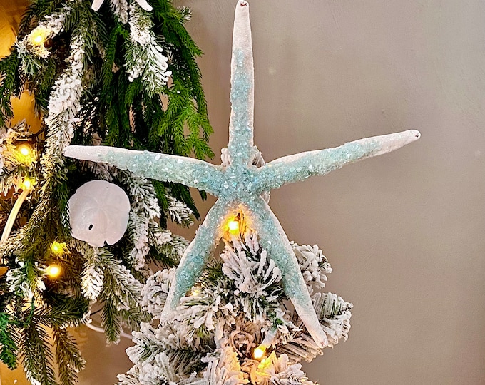 Star Christmas Tree Topper, Large Starfish Christmas Tree Topper, Beach ...