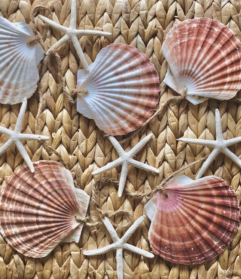 Starfish Shell Garland, Coastal Garland, Starfish Garland, Starfish ...