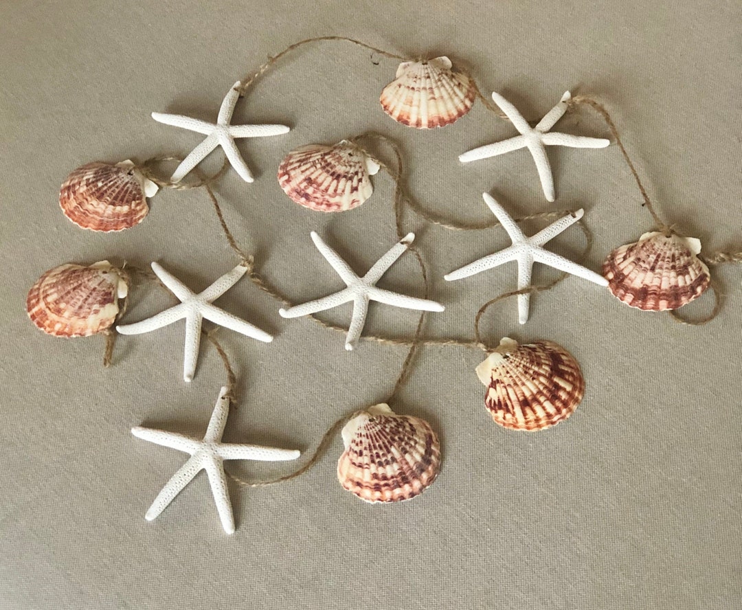 Starfish Garland, Beach Decor, Beach Garland, Shell Garland, Seashell ...