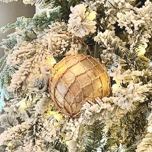 Capiz Shell Net Ball Ornaments, Beach Christmas Shell Ball Ornament ...