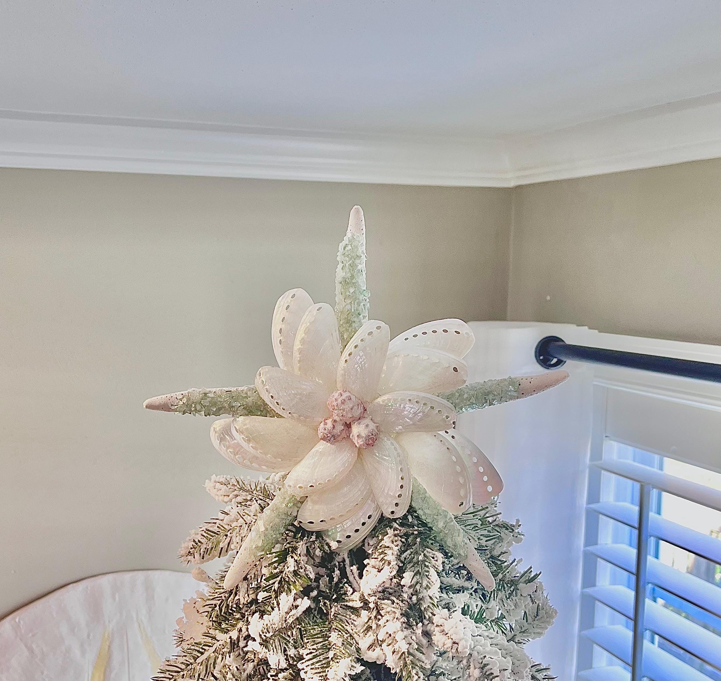 Star Christmas Tree Topper, Large Starfish Christmas Tree Topper, Beach ...