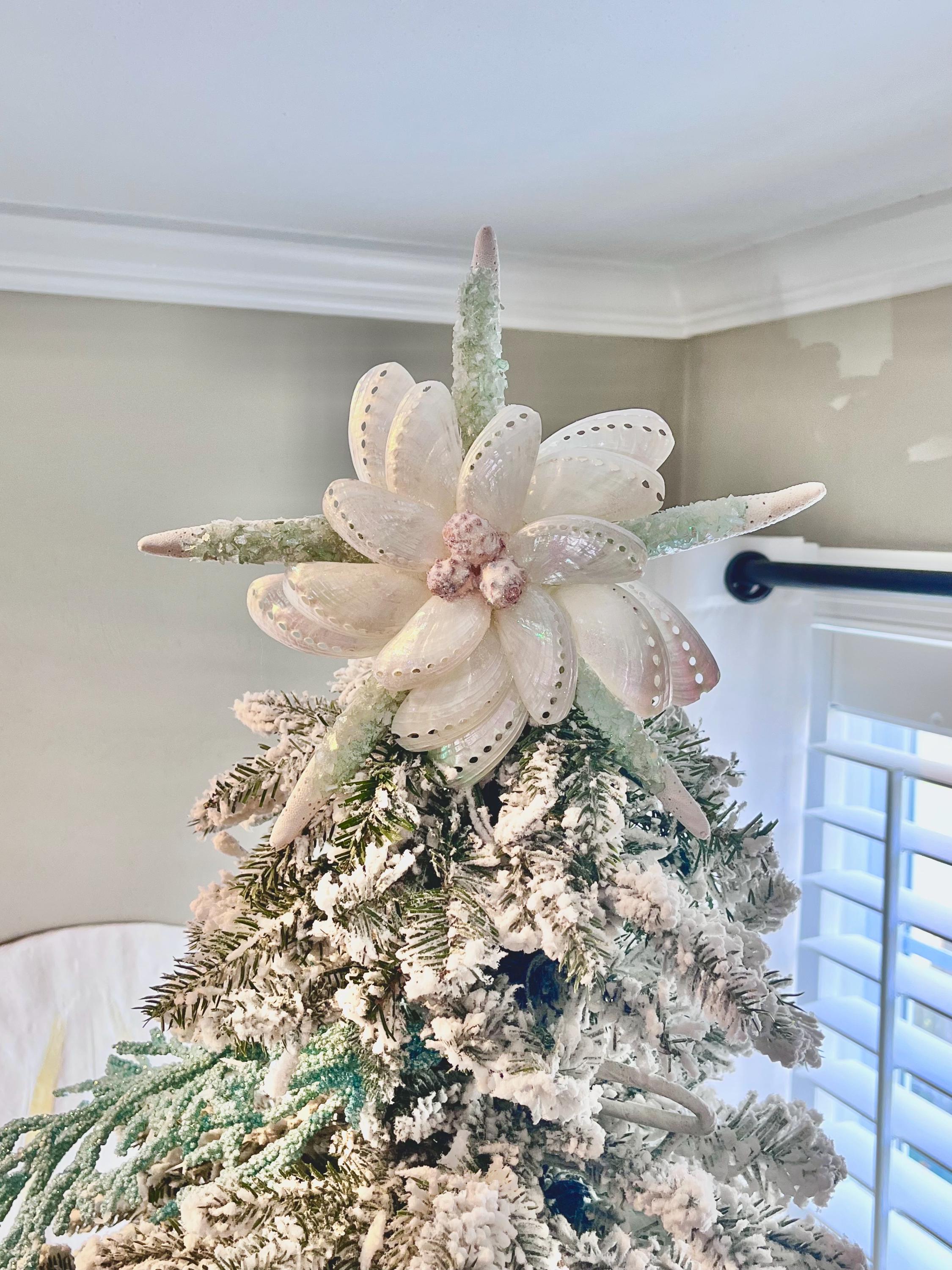 Star Christmas Tree Topper, Large Starfish Christmas Tree Topper, Beach ...