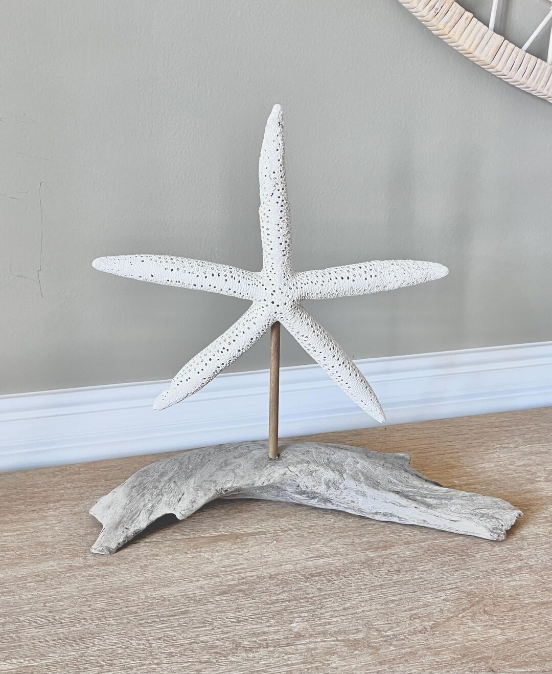 Beach Decor, Beach Home Accent, Starfish on Stand, Starfish Driftwood ...