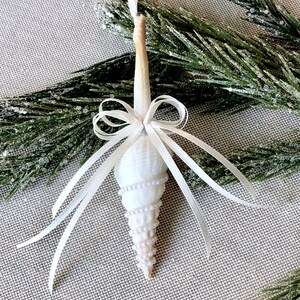 Christmas Ornaments, Beach Ornaments, Conch Shell Ornament, Shell ...
