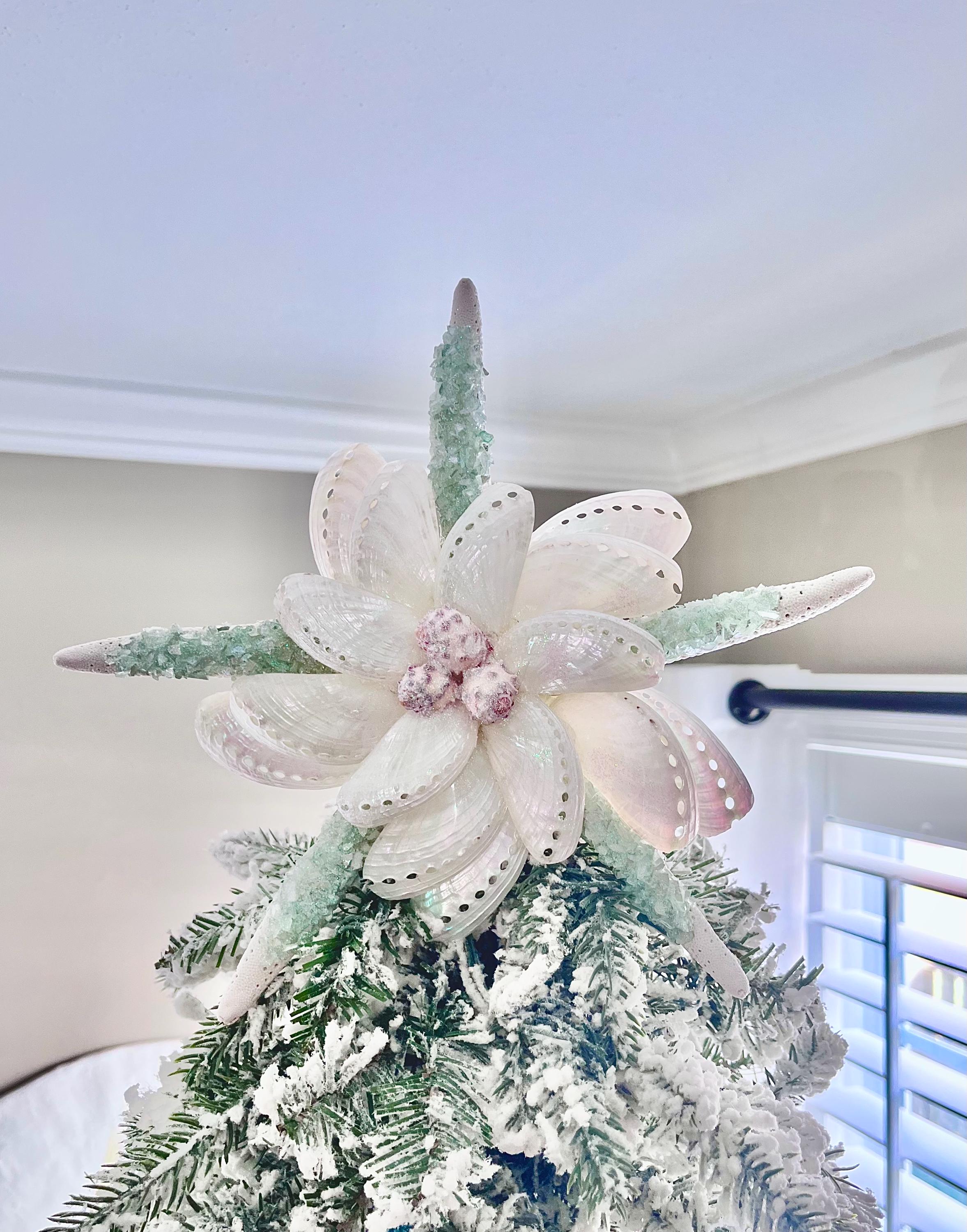 Star Christmas Tree Topper, Large Starfish Christmas Tree Topper, Beach ...