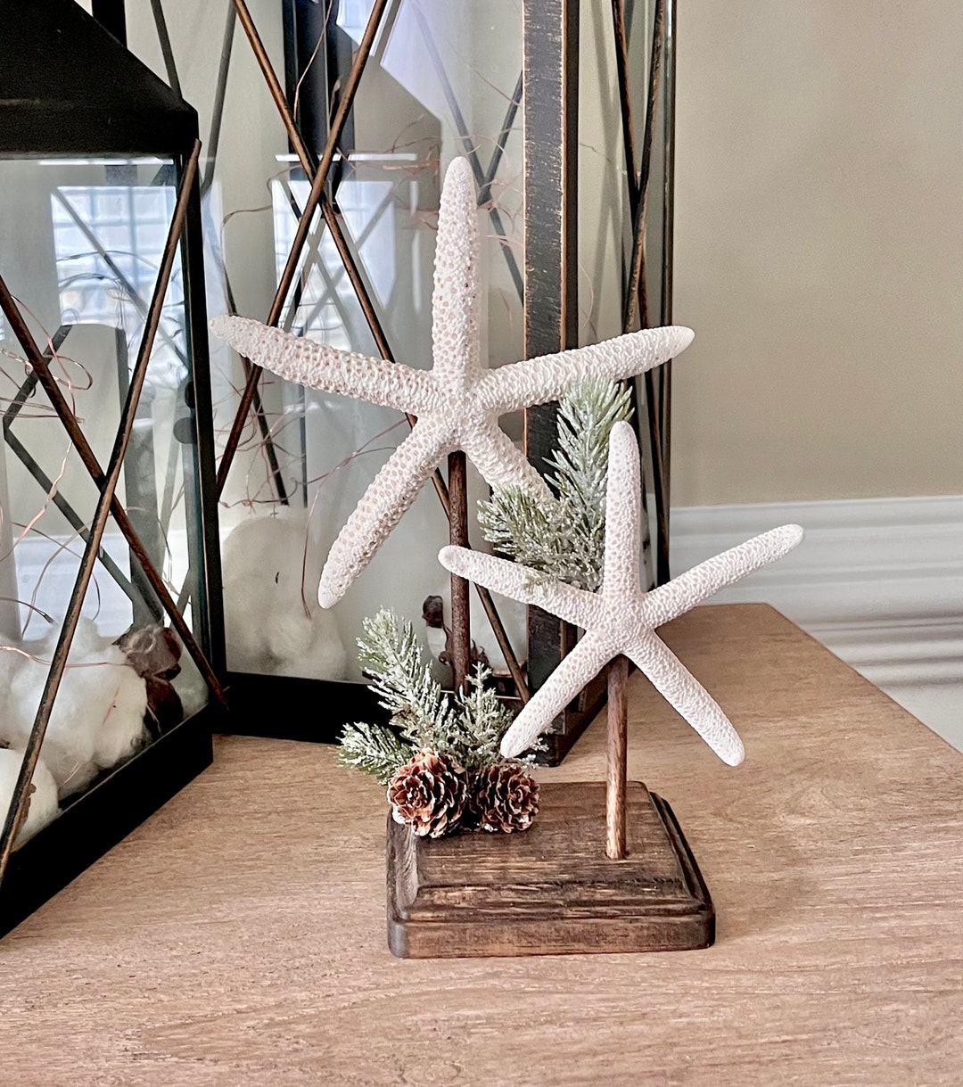 Beach Home Decor, Starfish Stand, Starfish Table Accent, Beach ...